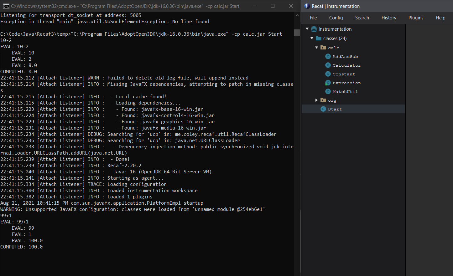 Strange error upon attaching (maybe javafx) · Issue #400 · Col-E/Recaf · GitHub