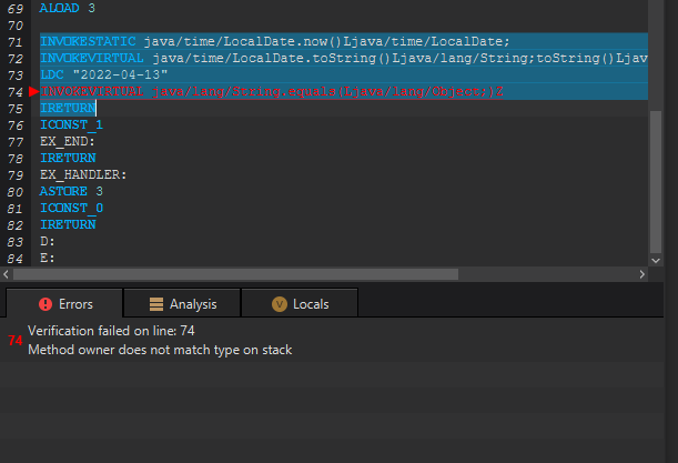 method owner does not match type on stack · Issue #518 · Col-E/Recaf · GitHub