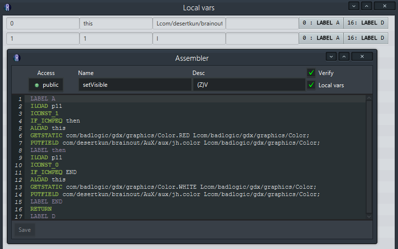 Duplicated LocalVariableTable attribute entry for '1' issue is not fixed. · Issue #141 · Col-E ...