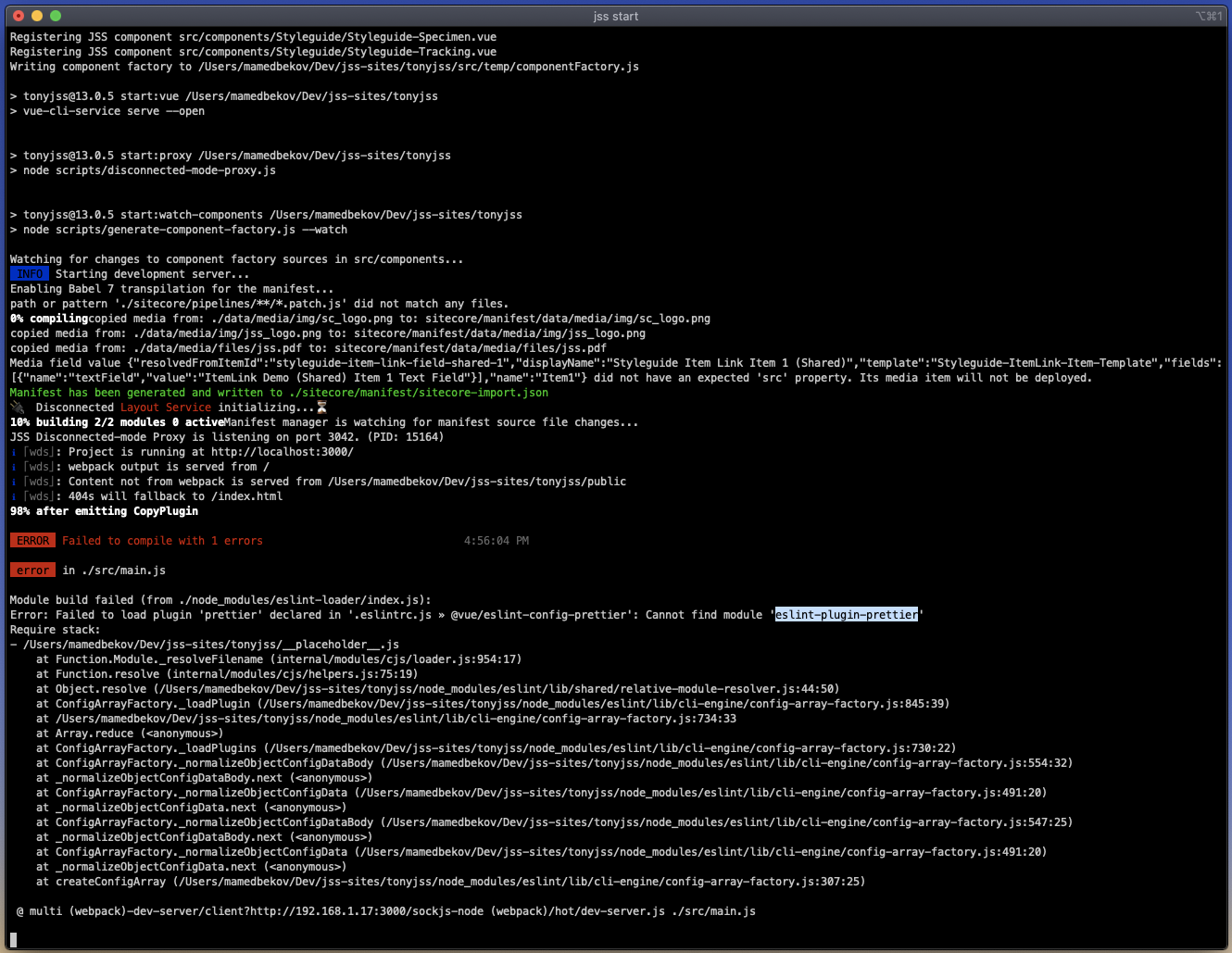 Quick Start with vue is failing · Issue #360 · Sitecore/jss · GitHub Quick Start with vue is failing · Issue #360 · Sitecore/jss · GitHub
