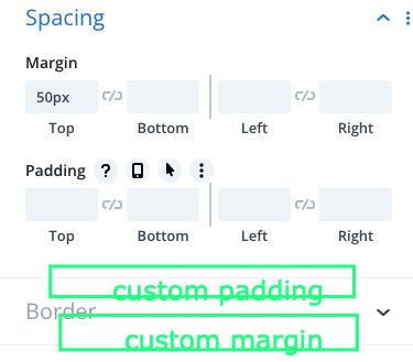 How can I create custom padding and margin options apart from the default module ones? · Issue ...