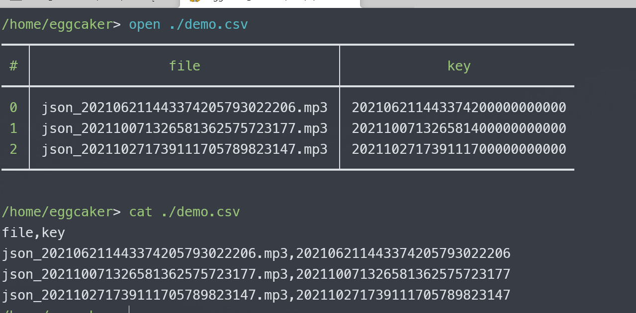 add a flag to from csv (or open ) to disable the type inference or a way to specify a column ...