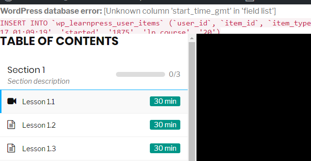 error message in Lesson page · Issue #229 · LearnPress/learnpress · GitHub