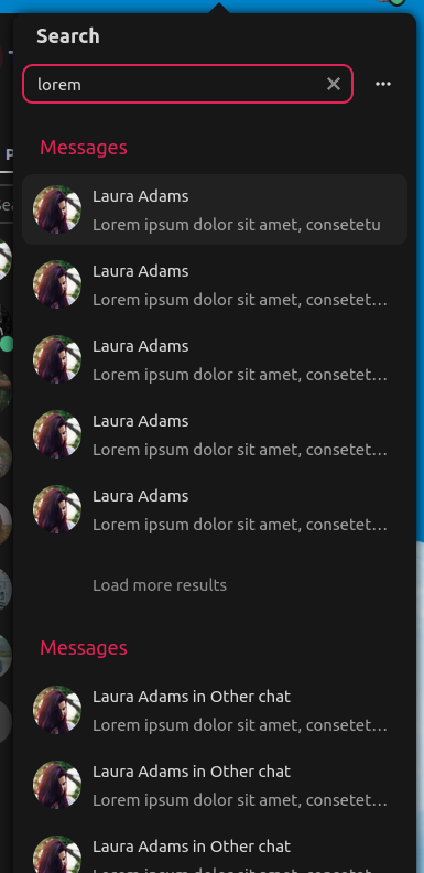 Message search results only show who sent a message, but now in which chat · Issue #8056 ...