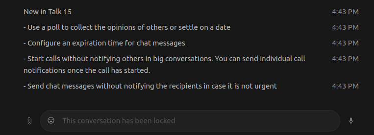 "New in Talk 16" is missing · Issue #9106 · nextcloud/spreed · GitHub