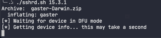 Getting device info... this may take a second · Issue #90 · verygenericname/SSHRD_Script · GitHub