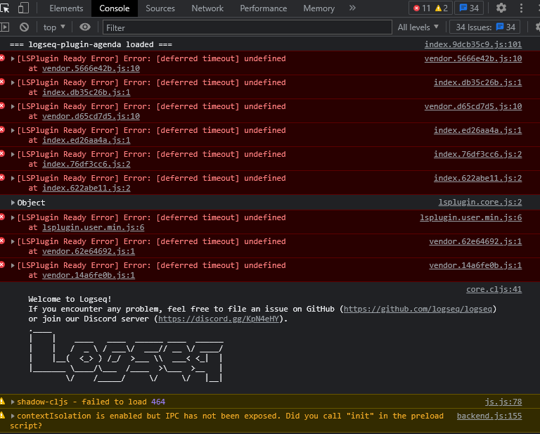 Plugins fail to load · Issue #4590 · logseq/logseq · GitHub