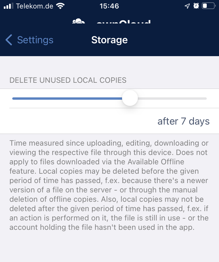 Make local storage size adjustable · Issue #756 · owncloud/android · GitHub