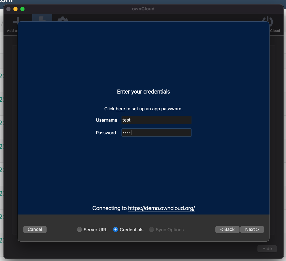 [Wizard] Deprecate link to app password setup · Issue #10055 · owncloud/client · GitHub