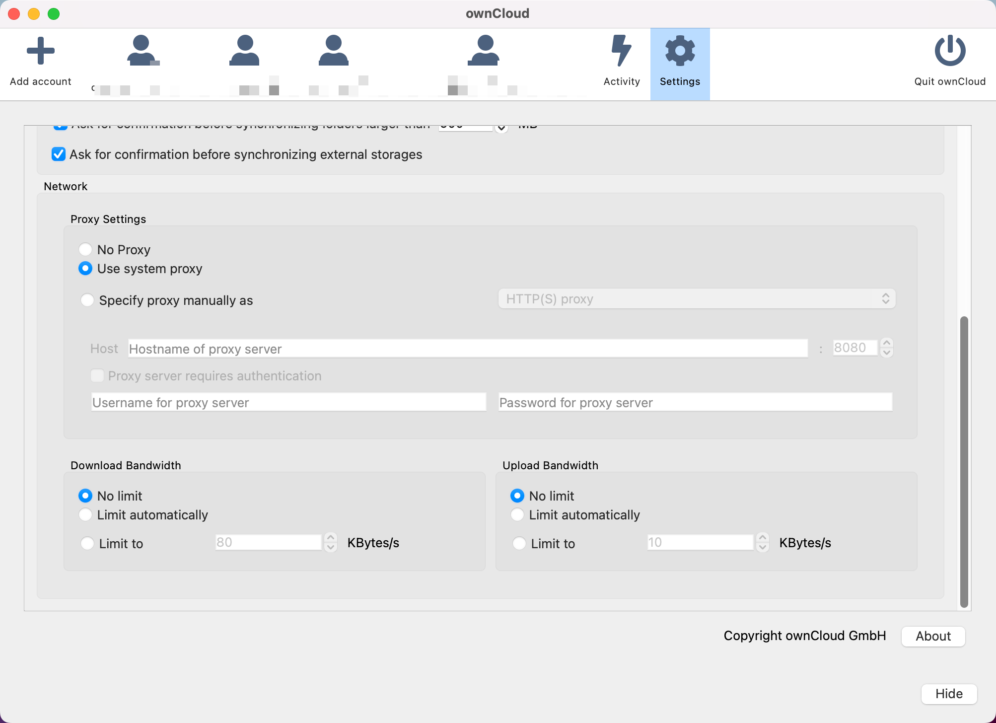 [maCOS] Update section missing on Settings view · Issue #10414 · owncloud/client · GitHub