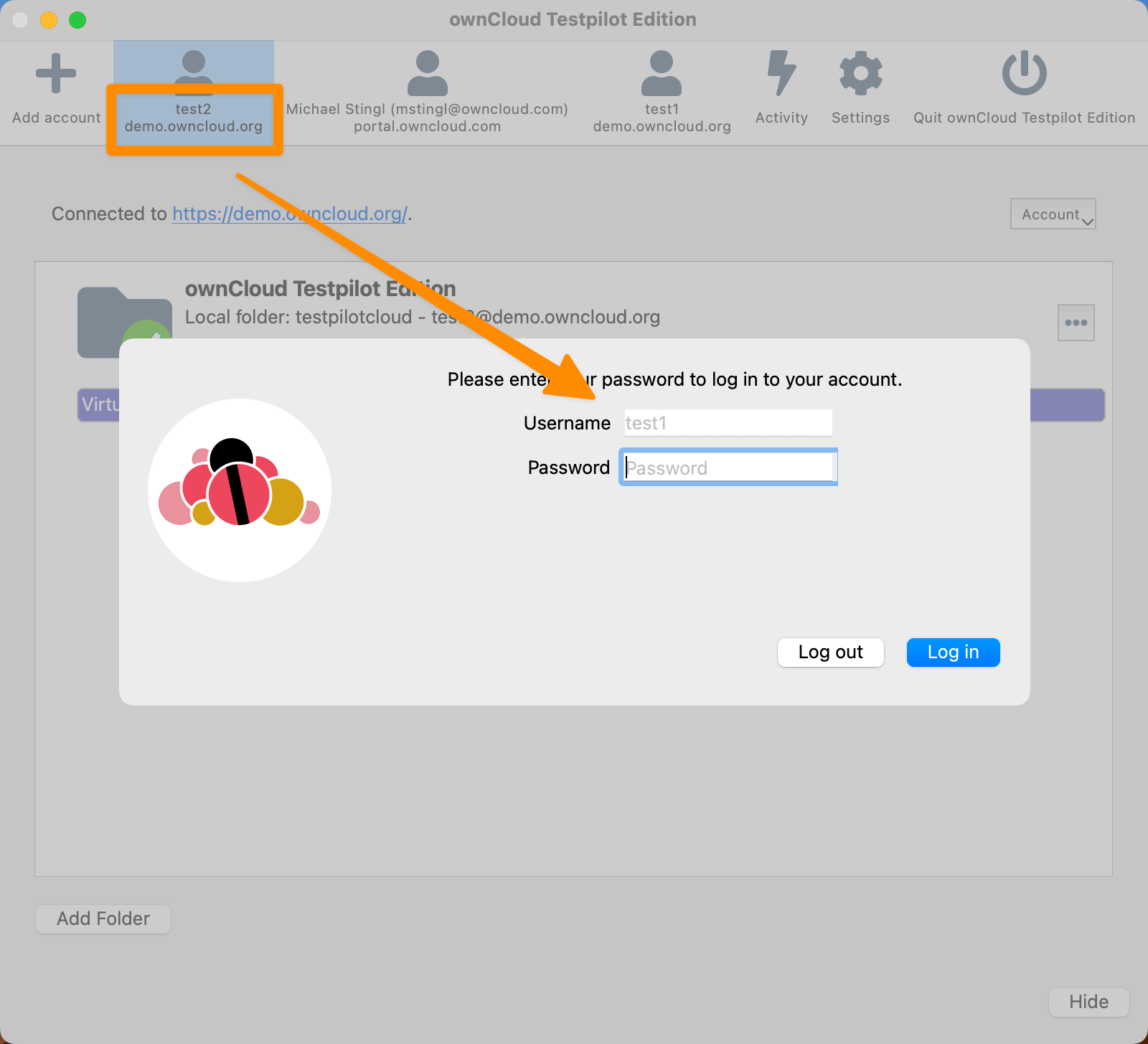 Show account name in "Login required" dialog · Issue #11014 · owncloud/client · GitHub