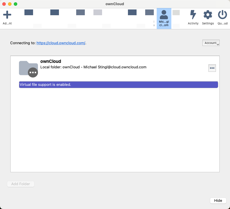 [5.0.0] Stuck in "Connecting" after Response: PROPFIND 0 (Error: Temporary network failure ...