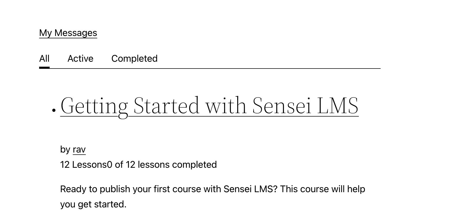 Shortcode: `[sensei_user_courses]` not showing progress bar · Issue #4874 · Automattic/sensei ...