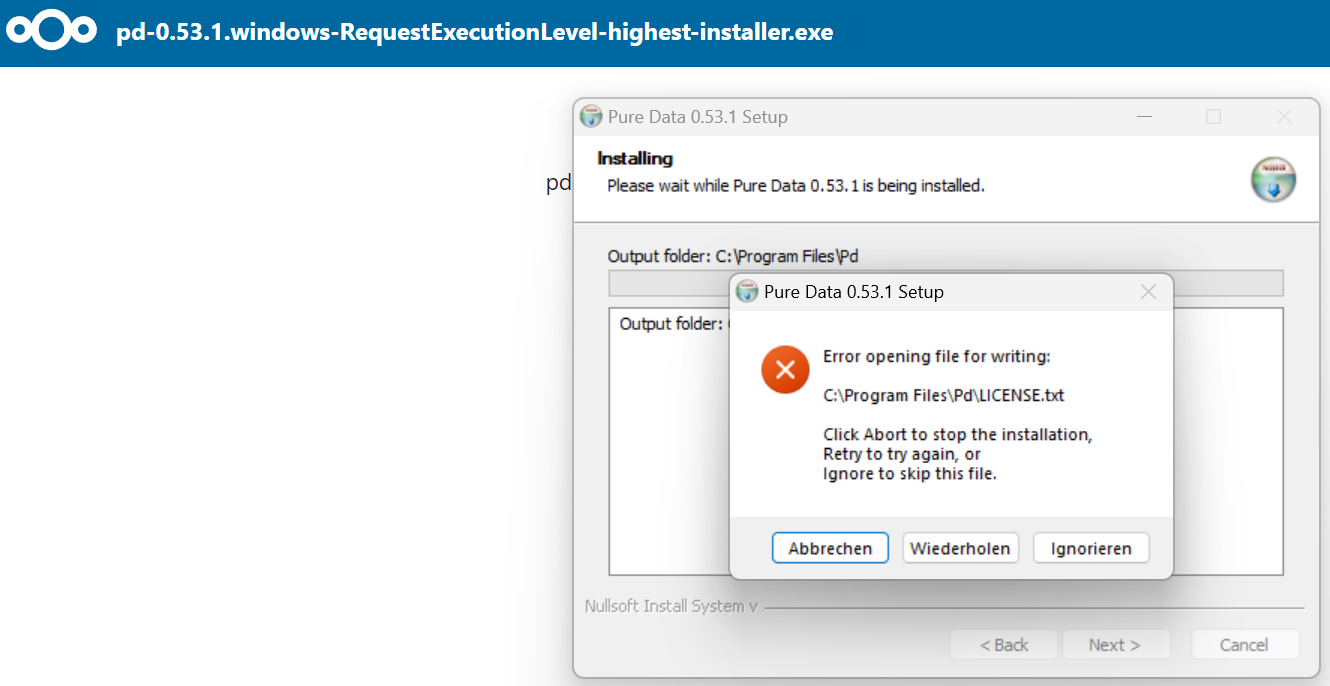 Hidden Application after installation on Windows 11 · Issue #1904 · pure-data/pure-data · GitHub