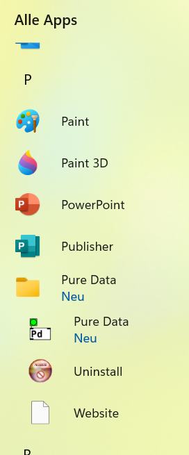 Windows start menu improvements · Issue #1912 · pure-data/pure-data · GitHub