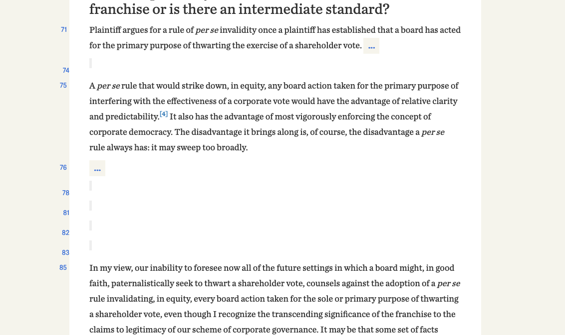 Eliding block quotes leaves blank lines and elided para numbers · Issue ...
