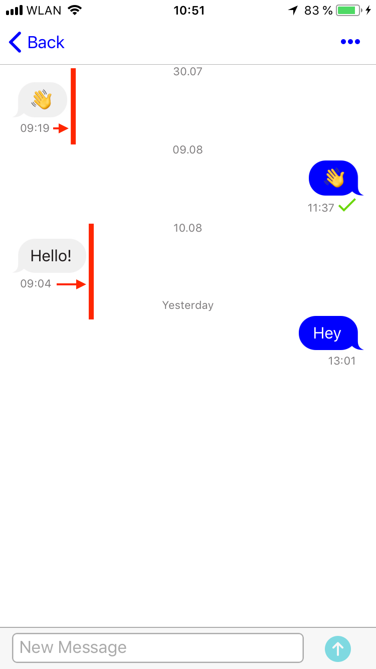 Align message bottom label to the right side of the bubble (incoming message) · Issue #826 ...