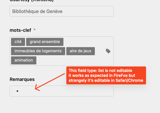 User role permissions: non editable field is editable with Safari/Chrome but works with Firefox ...