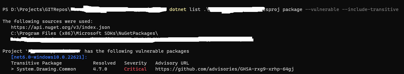 PackageReference System.Drawing.Common v4.7.0 contains critical vulnerability · Issue #4847 ...