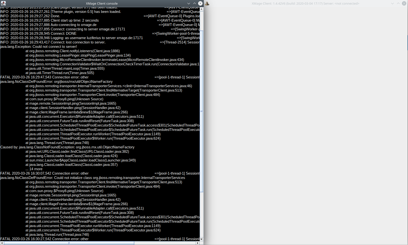 Client Hangs With Blank Window If Automatically Connecting Is On But Server Connection Is