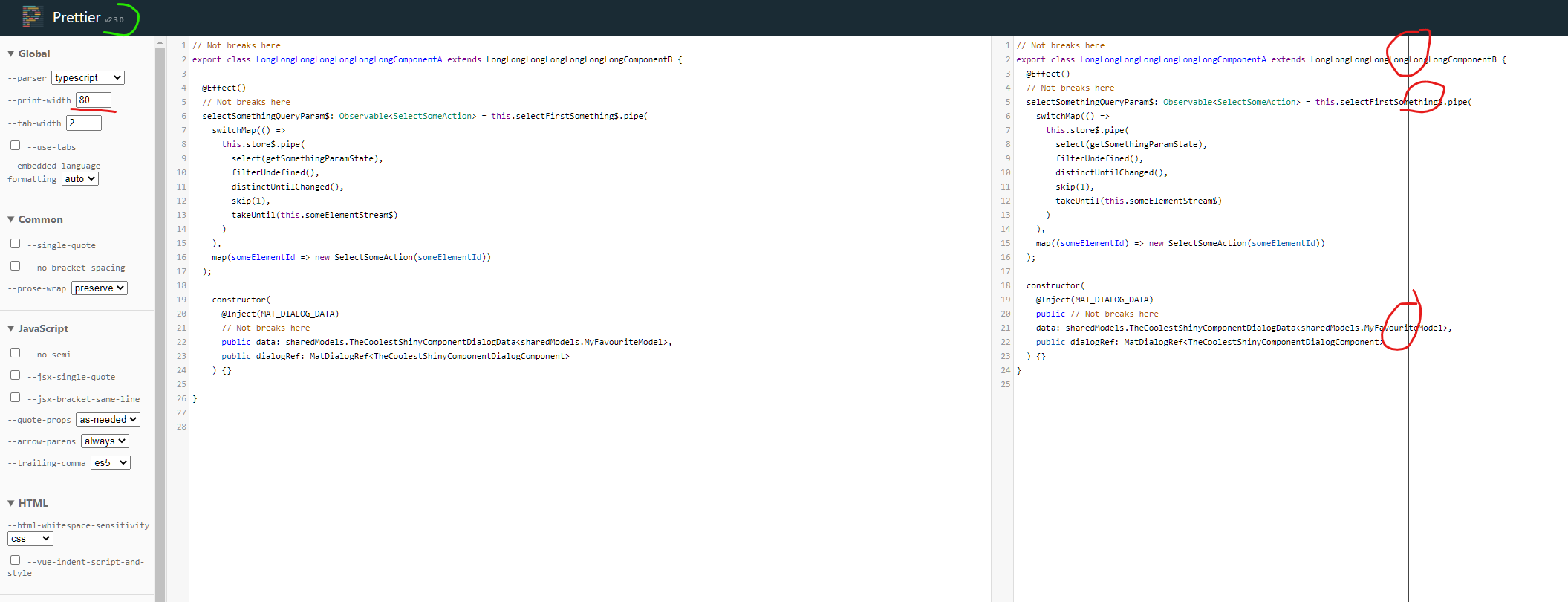 Inconsistency breaking assignments · Issue #2482 · prettier/prettier ...