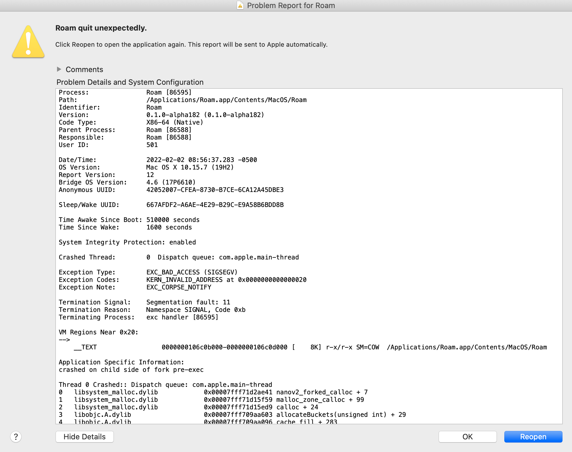 Bug Segmentation Fault In Uvspawn With Electron 1700 · Issue 