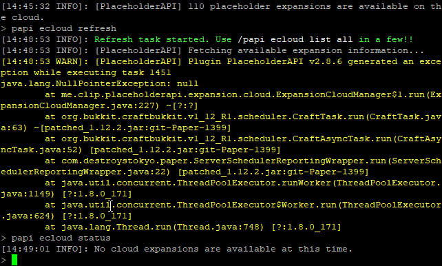 papi refresh command error · Issue #12 · PlaceholderAPI/PlaceholderAPI · GitHub