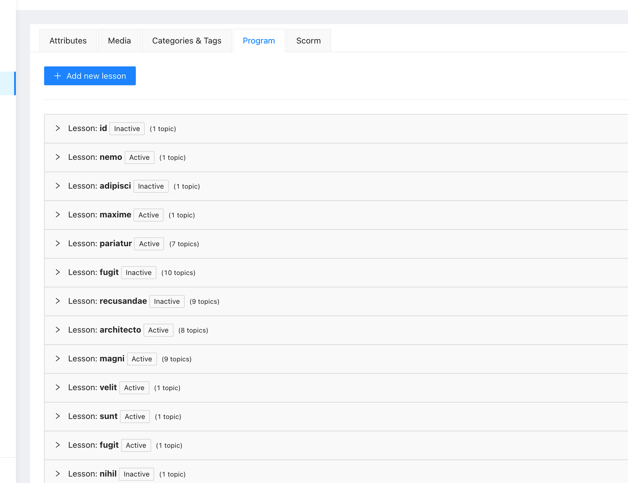 course seeder incorrect number of topics for lesson · Issue #107 · EscolaLMS/Courses · GitHub