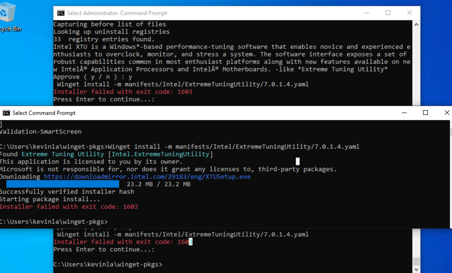 Updated Intel XTU by rabiet · Pull Request #4362 · microsoft/winget-pkgs · GitHub