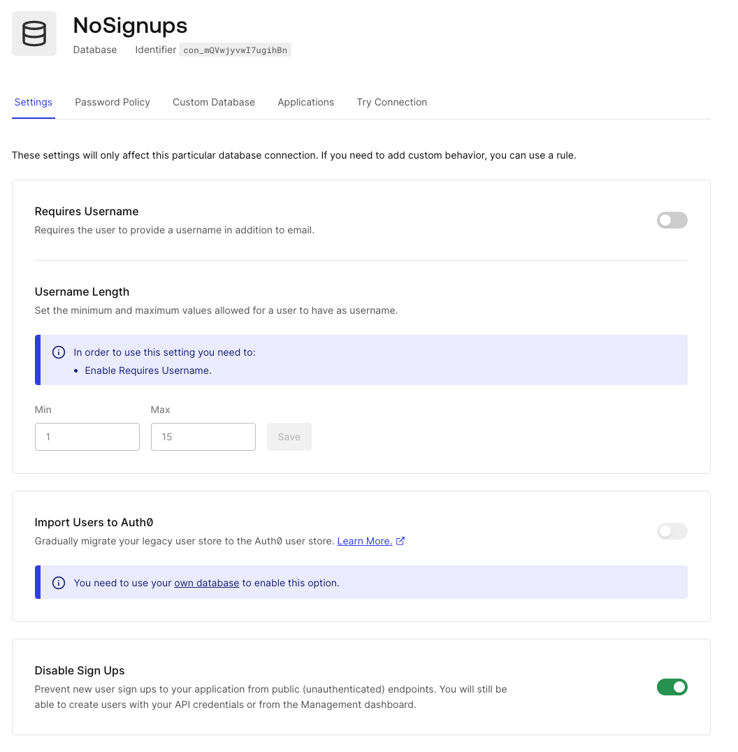 disable_signup not set when using SDK · Issue #642 · auth0/auth0.net · GitHub