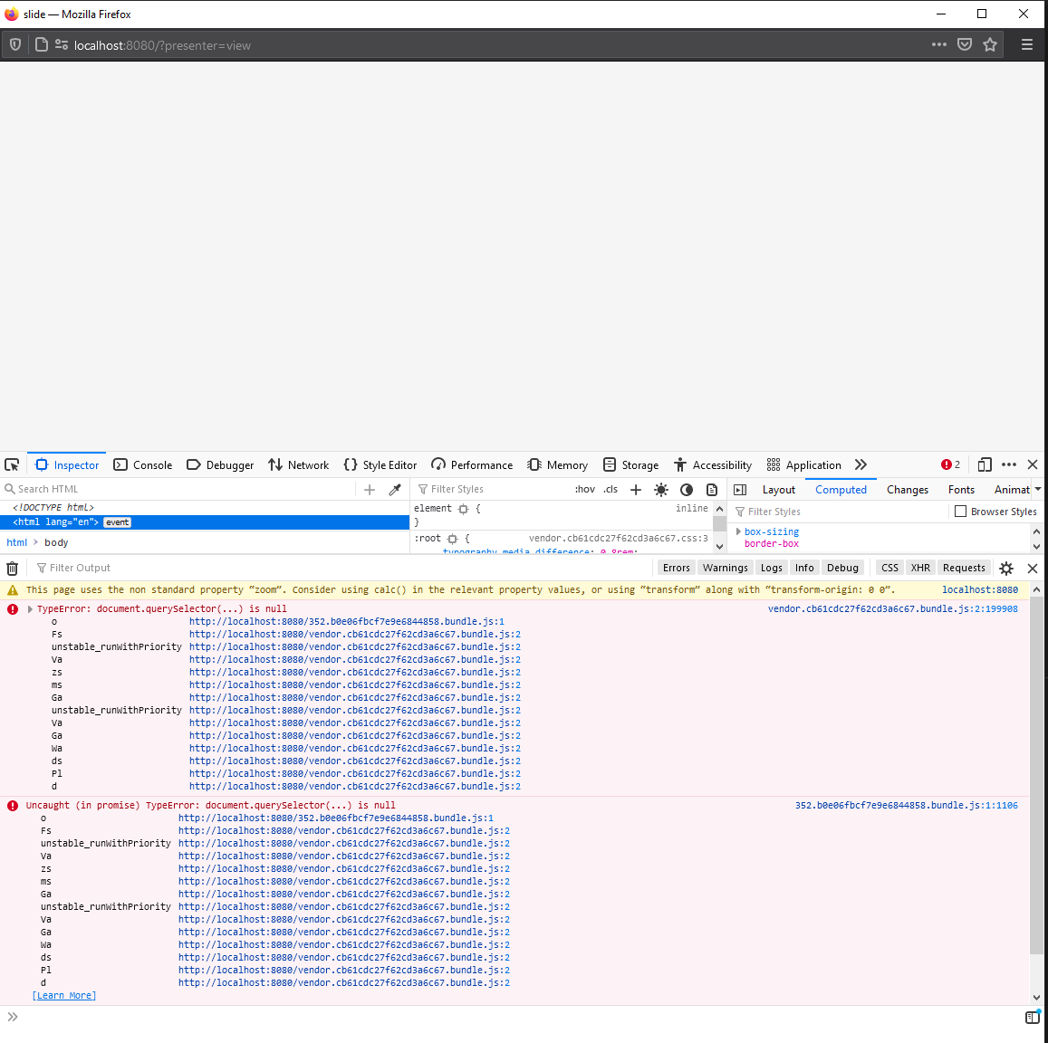 Presenter Mode seems to be broken on Firefox · Issue #514 · hiroppy/fusuma · GitHub