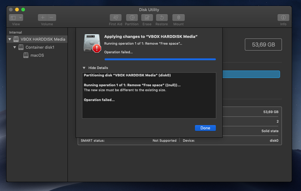 Unable To Resize Vm Harddrive · Issue 145 · Myspaghettimacos Virtualbox · Github