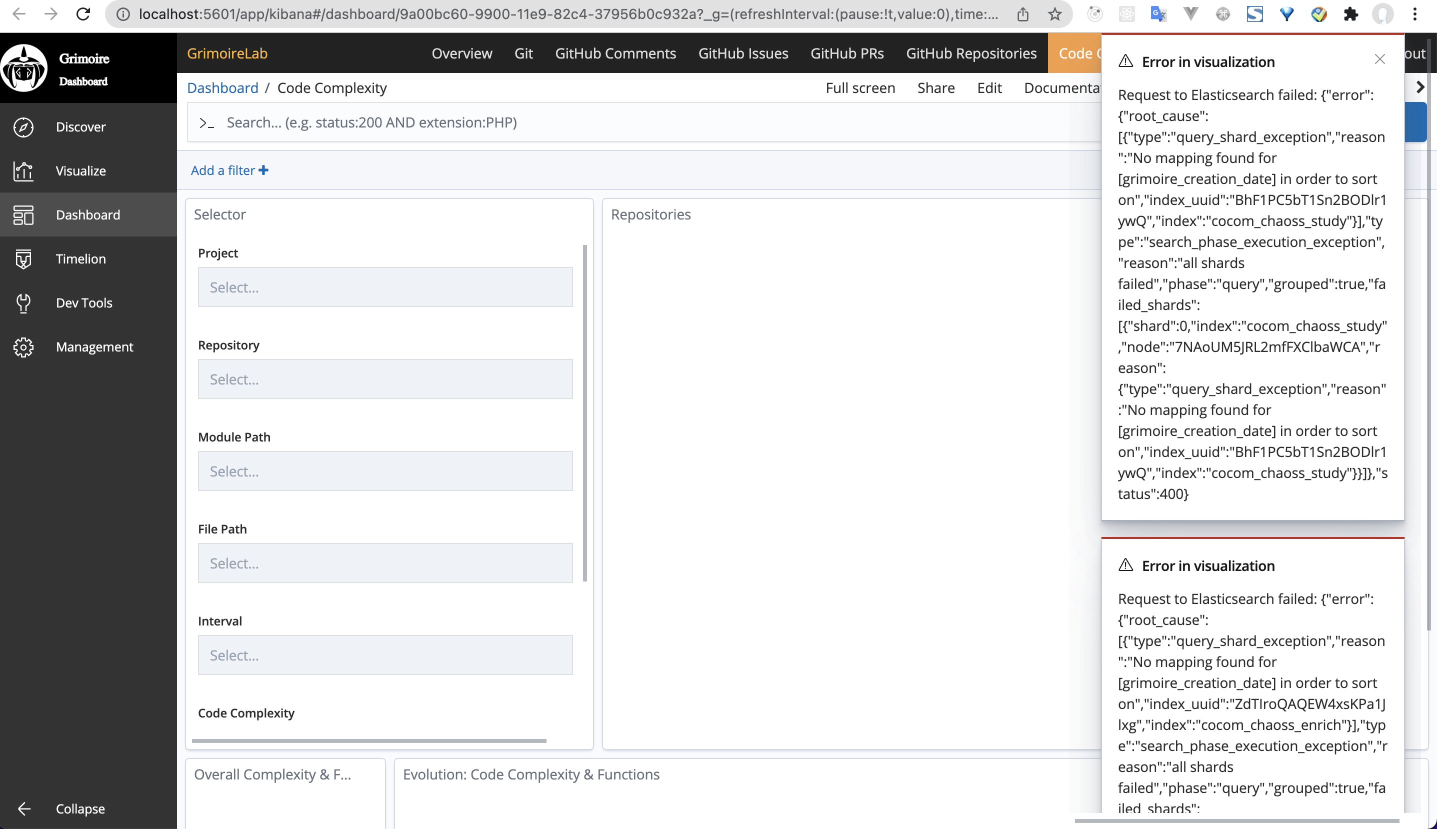 Failed to setup code complexity analysis · Issue #479 · chaoss/grimoirelab · GitHub