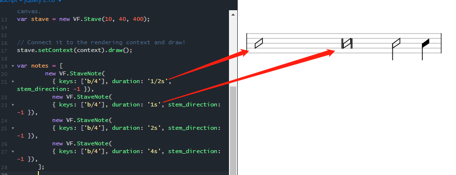 rhythm whole note & double whole note display incorrect · Issue #670 · 0xfe/vexflow · GitHub
