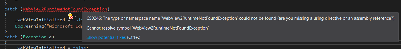 WebView2RuntimeNotFoundException removed · Issue #681 · MicrosoftEdge ...