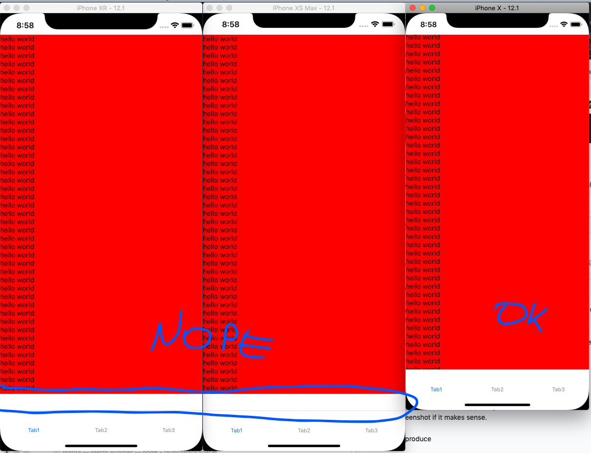 Safeareaview Doesnt Work Properly On Iphone Xr Xs Max · Issue 5625 · React Navigationreact