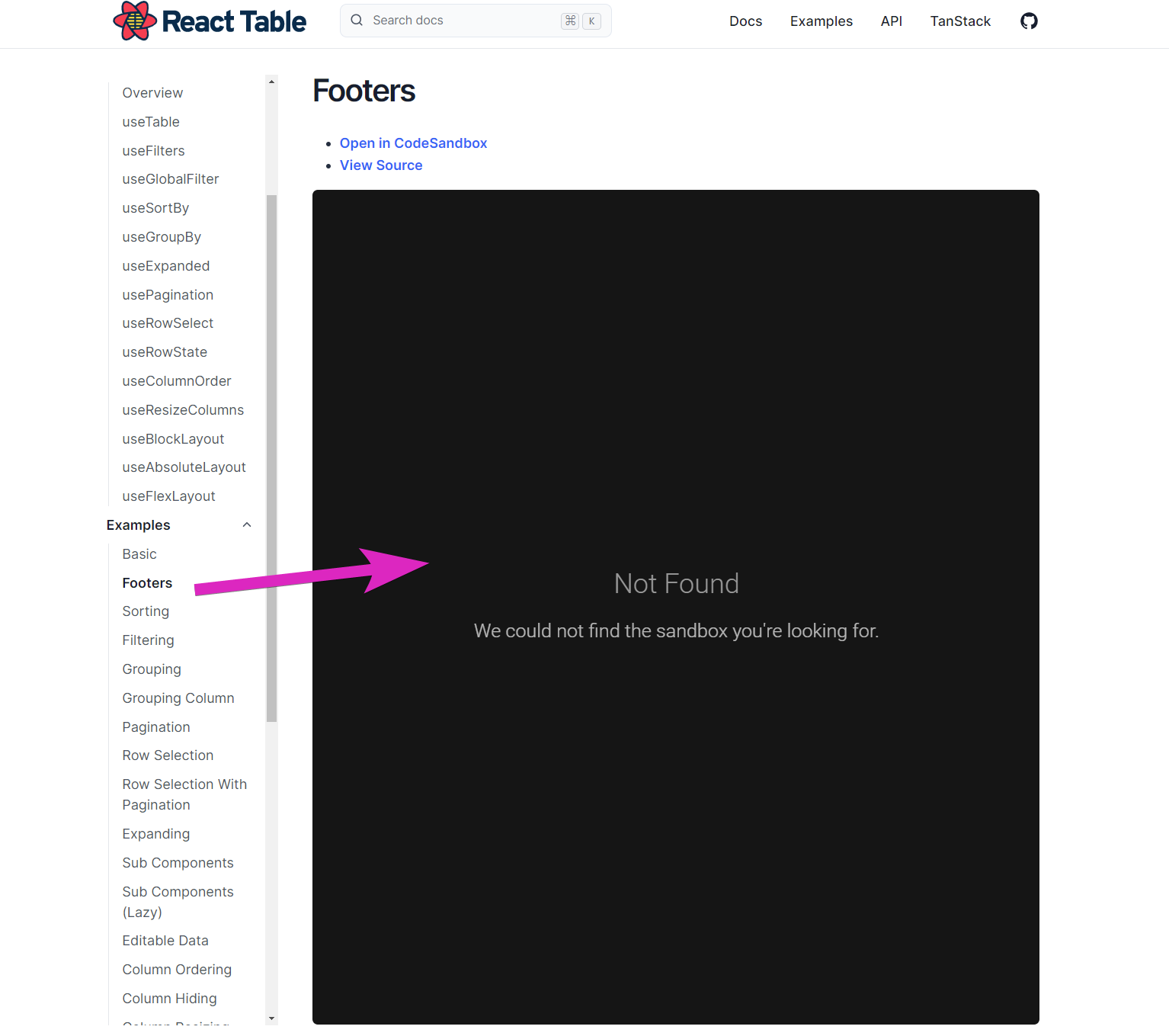 Rate Limit Exceeded for CodeSandbox · Issue #3125 · TanStack/table · GitHub