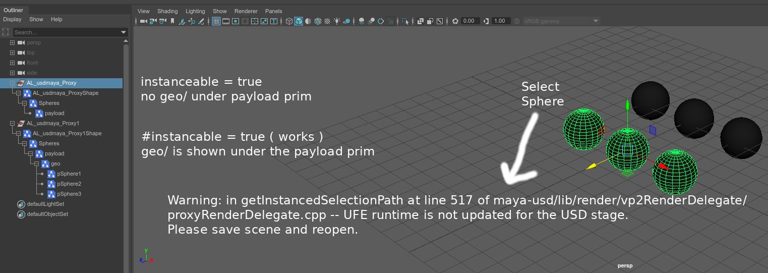 Maya UFE : Child Prims Not Displayed in Maya Outliner Under ...