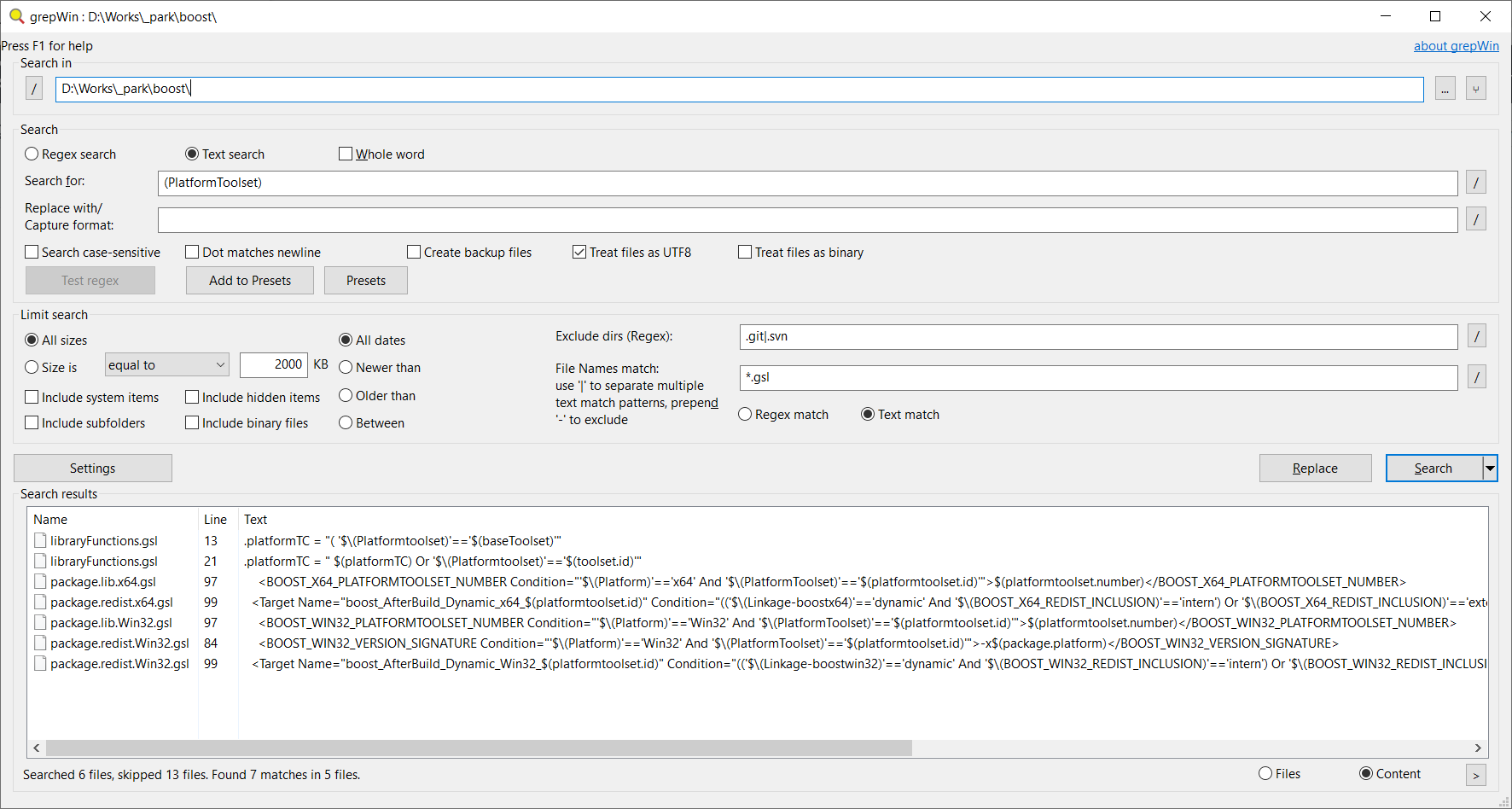 Search does not obey Text/Regexp on $ character · Issue #261 · stefankueng/grepWin · GitHub