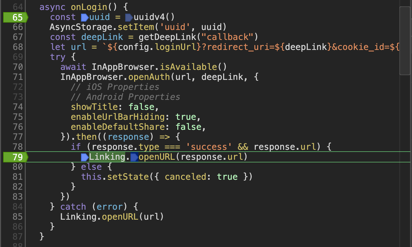 Unable to get proper response post authentication on auth server ...