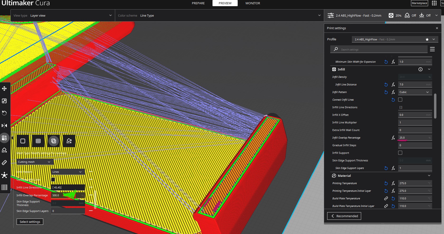 Infill overlap not respected · Issue #13271 · Ultimaker/Cura · GitHub