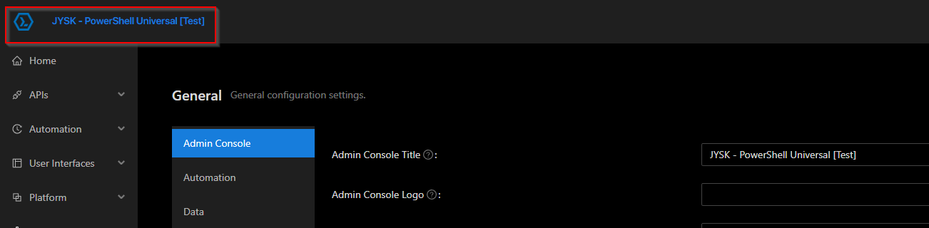 Custom color for Admin Console Title · Issue #1646 · ironmansoftware/powershell-universal · GitHub