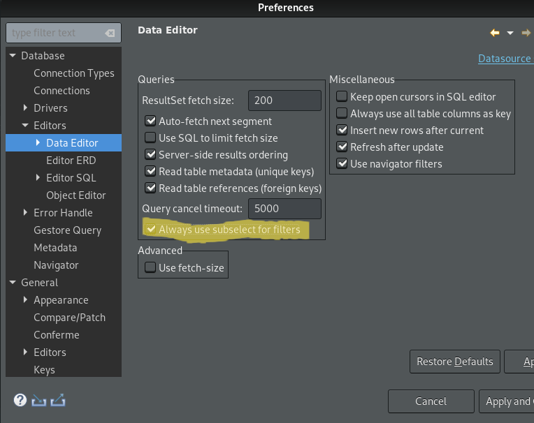 "Filter by column value" fails if column has alias set · Issue #4805 · dbeaver/dbeaver · GitHub