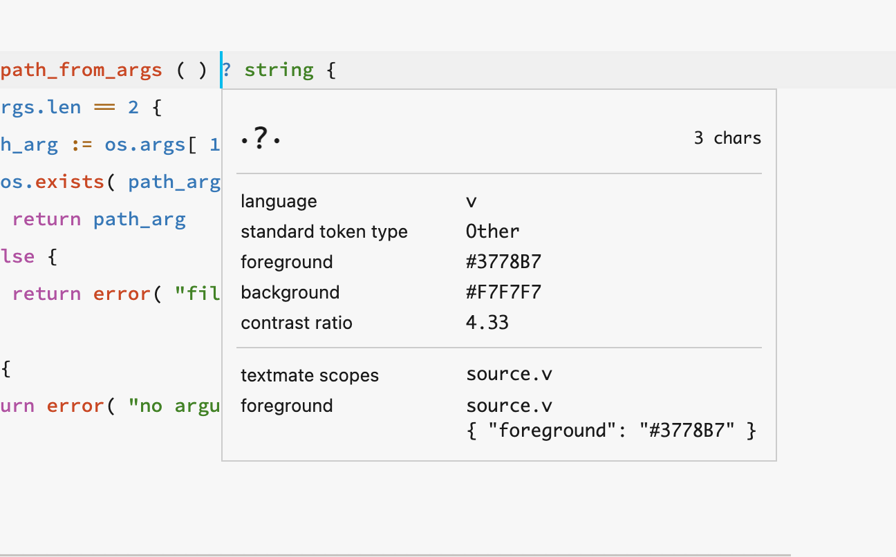 The optionality operator `?` has to grammar · Issue #247 · vlang/vscode-vlang · GitHub