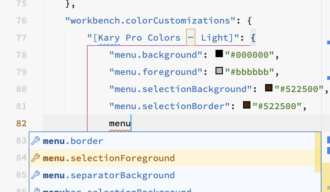 Not enough menu coloring customization options. · Issue #157776 ...