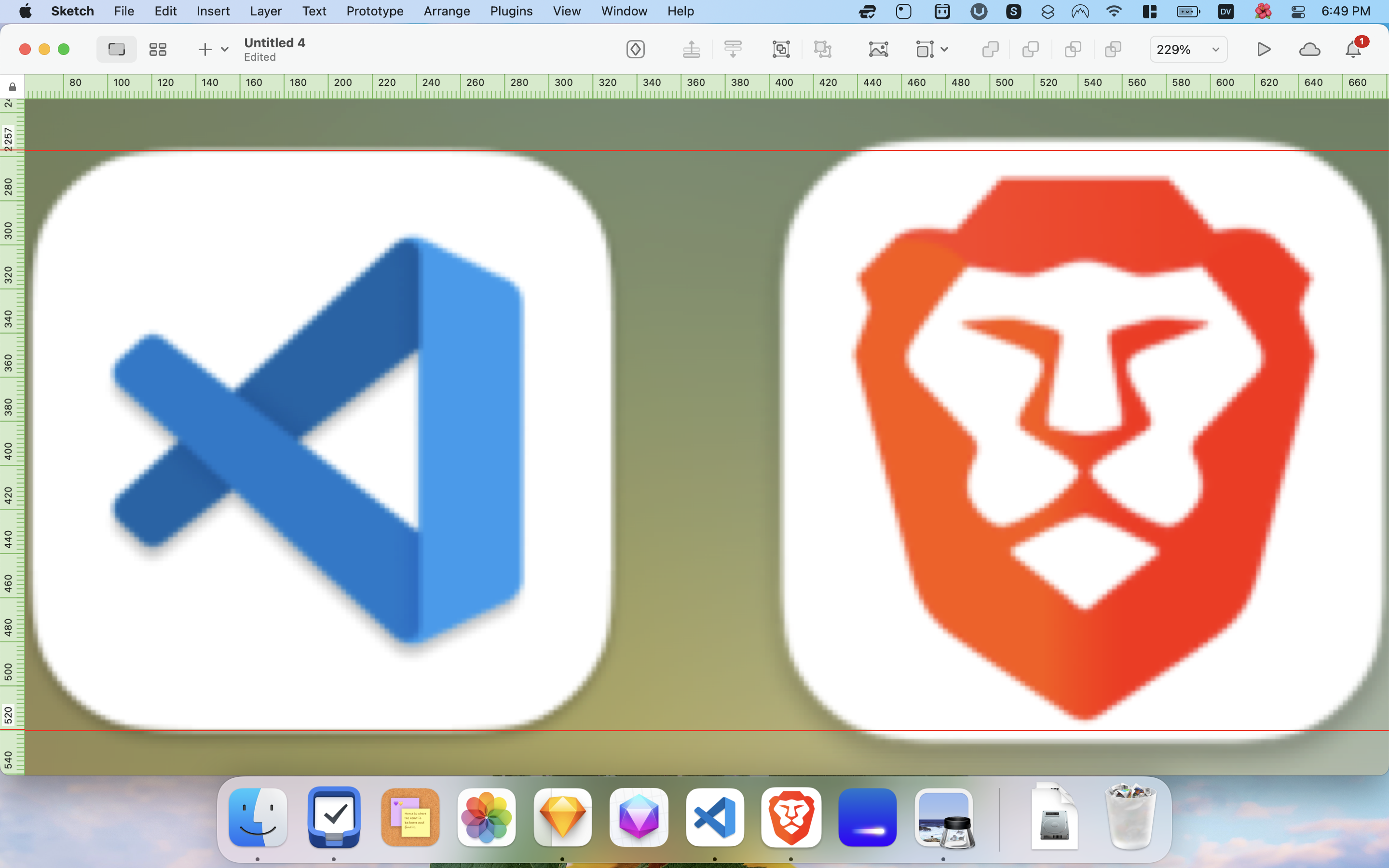Brave Icon for macOS is not correctly aligned with the other icons ...