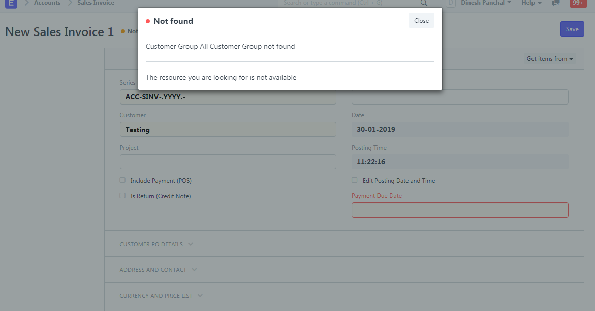 v11 Sales Invoice Issue Customer Group · Issue #16519 · frappe/erpnext · GitHub