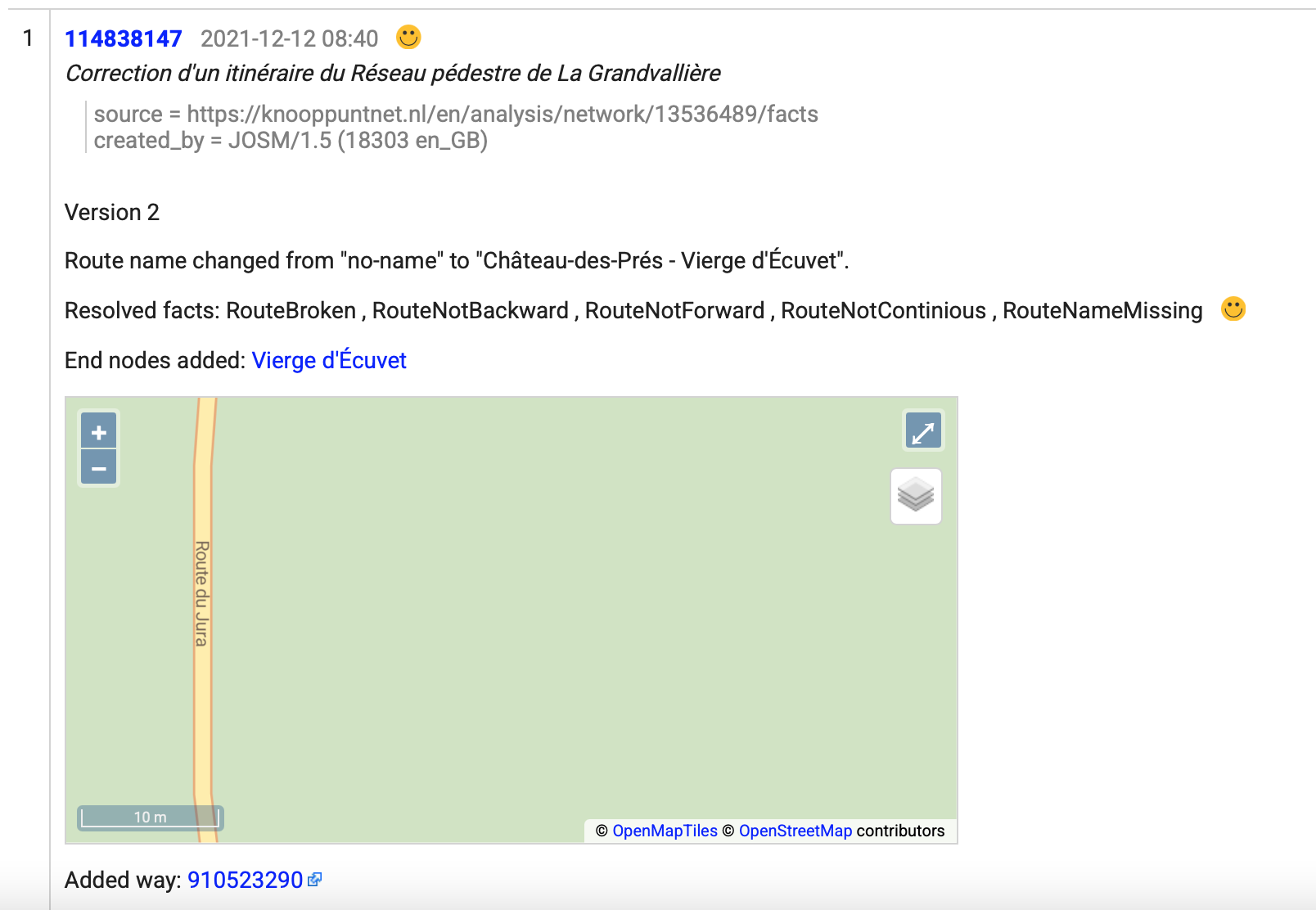 Fact not displayed in changes · Issue #245 · vmarc/knooppuntnet · GitHub