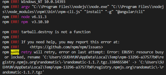 npm and ng command error · Issue #19022 · npm/npm · GitHub