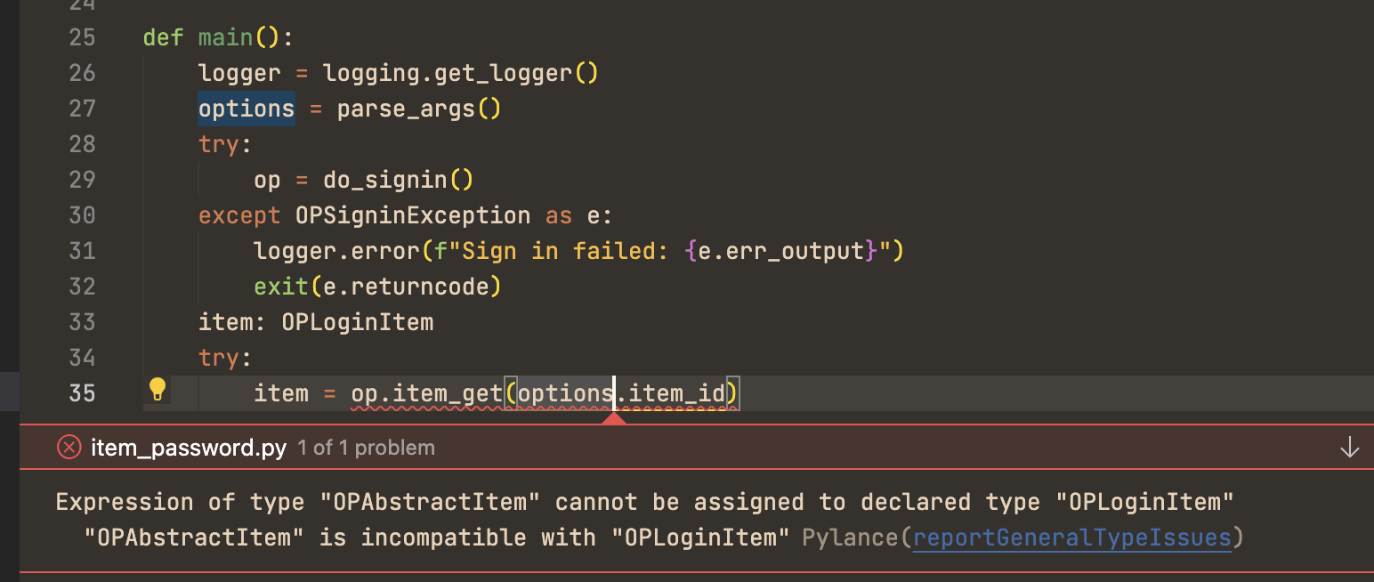 Improve Support For Mypy · Issue 48 · Zcutlip Pyonepassword · Github